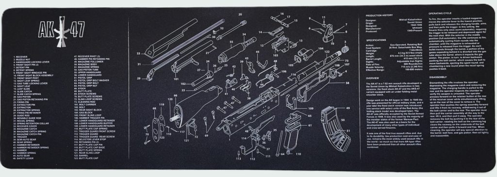 AK-47 Cleaning Mat - Gun Cleaning Mats